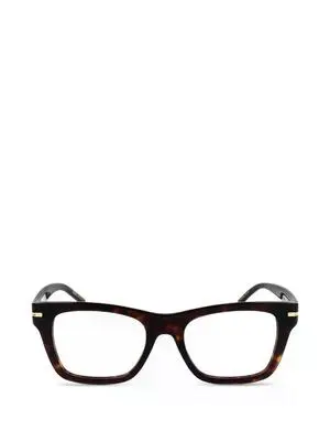 BOSS Tortoiseshell-effect Rectangle-frame Glasses - Brown