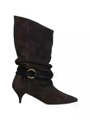 ALCHIMIA Slouchy Pointed-toe Boots - Brown