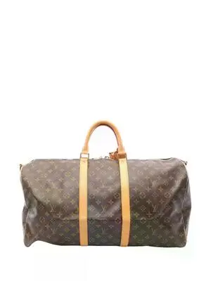 LOUIS VUITTON 2006 Monogram Keepall 55 Travel Bag - Brown