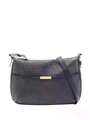 Fendi 2000-2010 Zucchino Crossbody Bag - Black