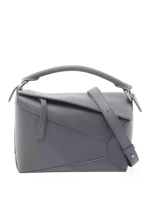 Loewe 2010-2026 Small Calfskin Puzzle Satchel - Grey