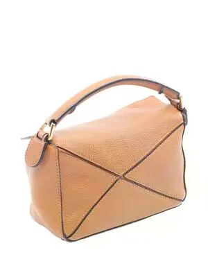 Loewe 2010-2026 Mini Calfskin Puzzle Edge Satchel - Brown