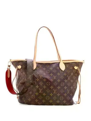 LOUIS VUITTON Neverfull Bandouliere Inside Out Monogram Canvas And Textile Mm Tote Bag - Brown