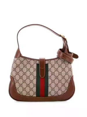Gucci Jackie 1961 Gg Coated Canvas Small Hobo Bag - Brown