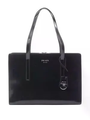 Prada 2000-2013 Medium Spazzolato Re Edition 1995 Tote Bag - Black