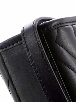 Gucci Gg Marmont Handle Matelasse Leather Mini Crossbody Bag - Black