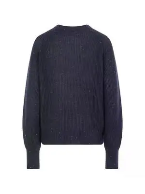 Brunello Cucinelli Sequin-embellished Ribbed-knit Sweater
