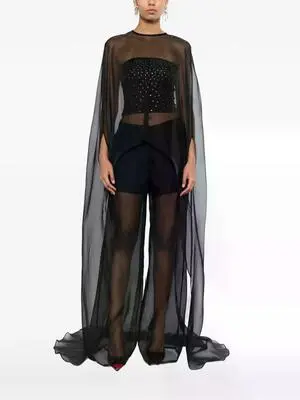 ISABEL SANCHIS Organza High-low Cape
