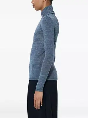 JIL SANDER Fine-knit Quarter-zip Polo Top