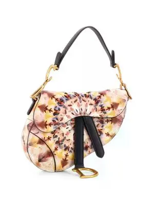 Dior Saddle Handbag Kaleidiorscopic Calfskin Mini Satchel - Multicolour