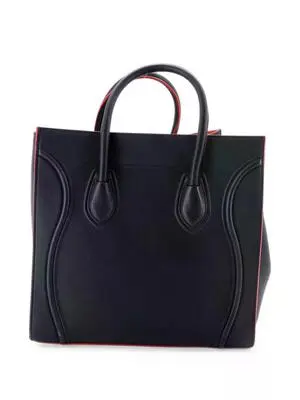Celine Luggage Bag Grainy Leather Mini Tote Bag - Blue