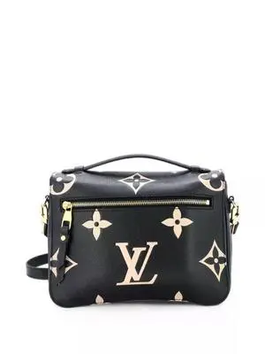 LOUIS VUITTON Pochette Metis Bicolor Monogram Empreinte Giant Crossbody Bag - Black