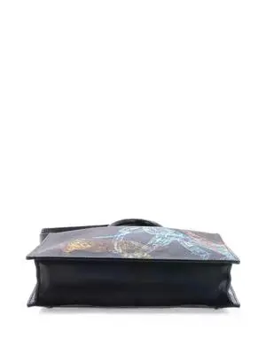 LOUIS VUITTON Sac Plat Cross Bag Limited Edition Wild Animals Damier Graphite Tote Bag - Black