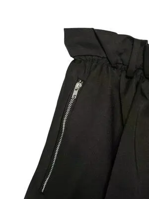 ELEH Bubble-hem Zip-detail Mini Skirt
