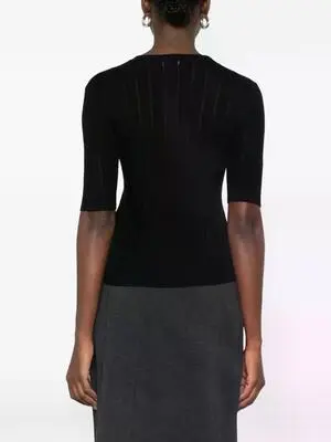 Max Mara Ribbed-knit Short-sleeve T-shirt