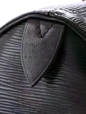 LOUIS VUITTON Speedy Handbag Epi Leather Satchel - Black