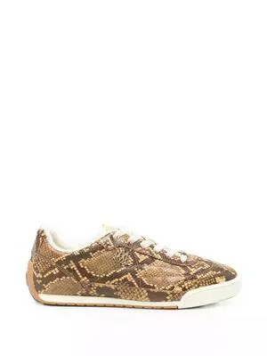 Amiri Coastline Python-effect Sneakers - Brown