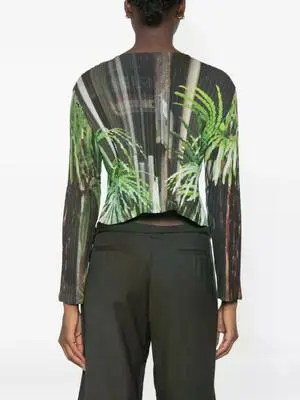 Issey Miyake Plissé-effect Palm-print Jacket