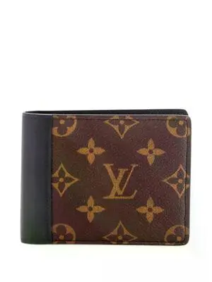 LOUIS VUITTON Multiple Wallet Macassar Monogram Canvas Small Wallets - Black