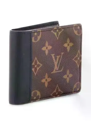 LOUIS VUITTON Multiple Wallet Macassar Monogram Canvas Small Wallets - Black