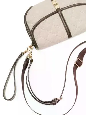 Mz Wallace Astor Quilted Linen Clutch Bag