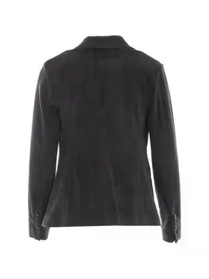 CIRCOLO 1901 Corduroy-effect Notched-lapels Blazer - Grey