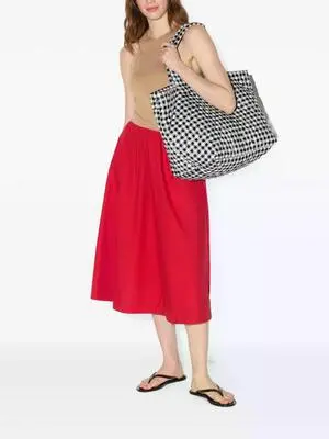 Mz Wallace Gingham Quilted Tote Bag - Black
