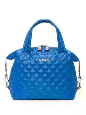Mz Wallace Small Sutton Deluxe Quilted Tote Bag - Blue