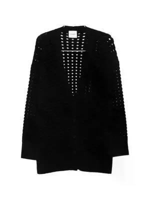 NUDE Open-knit Wool Sweater - Black