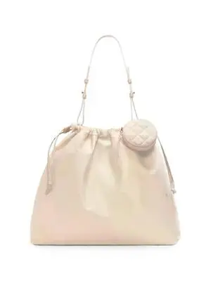 Mz Wallace Waverly Drawstring Shoulder Bag - Neutrals