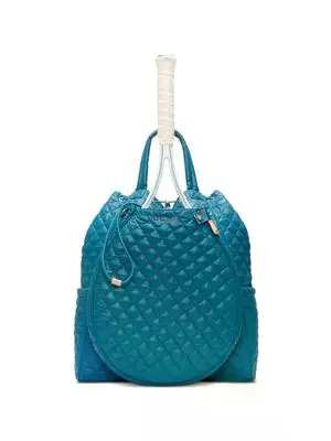 Mz Wallace Quilted Convertible Backpack - Blue