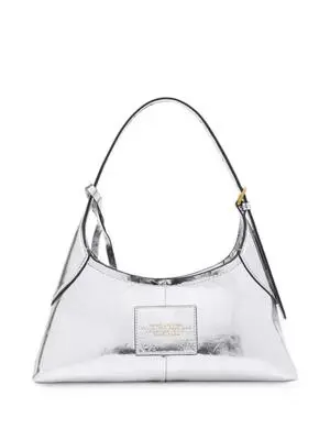 Marc Jacobs Small Belted Sack Bag In Metallic Crinkle Leather - Silver