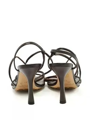 Bottega Veneta Leather Square-toe Ankle-strap Sandals - Brown