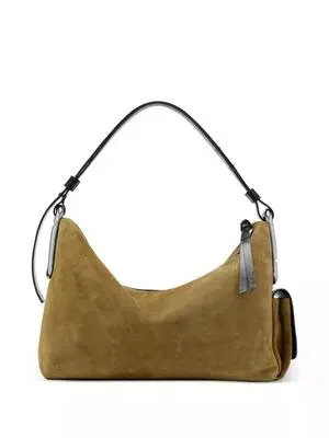 Marc Jacobs Scene Large Shoulder Bag In Suede - Neutrals