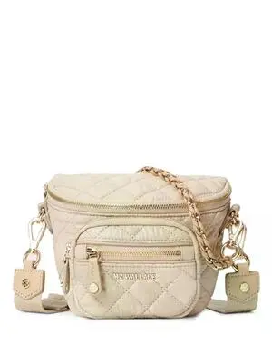 Mz Wallace Micro Crosby Quilted Crossbody Bag - Neutrals