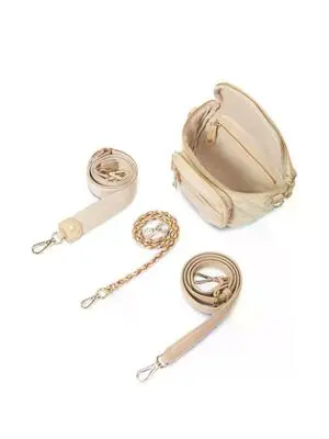 Mz Wallace Micro Crosby Quilted Crossbody Bag - Neutrals
