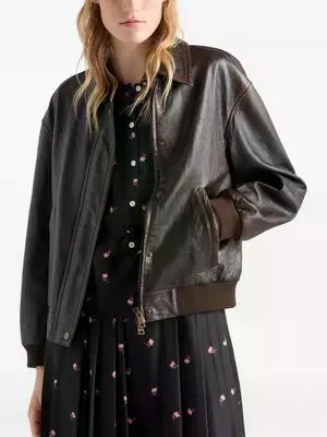 Prada Floral-print Washed Silk Dress - Black