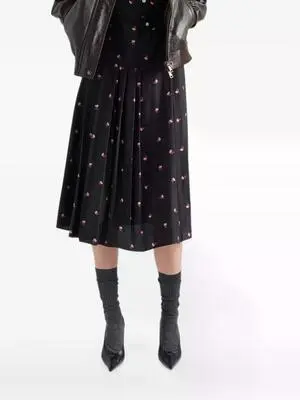 Prada Floral-print Washed Silk Dress