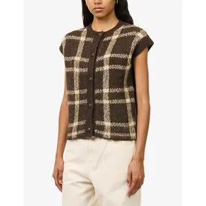 4TH & RECKLESS Ashley Checked Knitted Vest