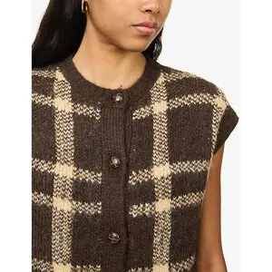 4TH & RECKLESS Ashley Checked Knitted Vest