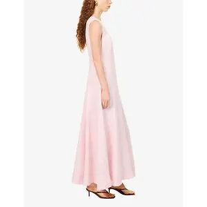 REFORMATION Cecilia Sleeveless Linen Midi Dress