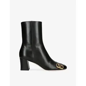 Valentino Garavani Veeside 60 Leather Ankle Boots - Black