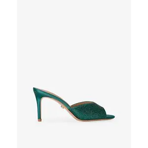 Carvela Silvia Bead-embellished Heeled Mules - Green