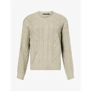 Jenni Kayne Aire Cable-knit Cotton Jumper - Sage