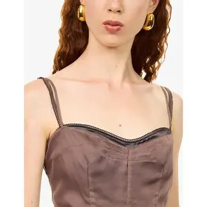 REFORMATION Fifer Overlay Woven Top