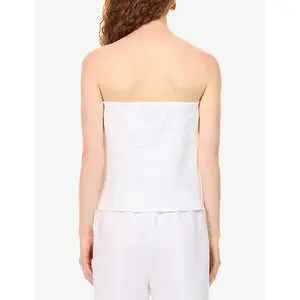 REFORMATION Spritz Bandeau Linen Top