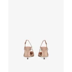 Valentino Garavani Vlogo 80 Crystal-embellished Leather Slingback Courts
