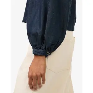 FRAME The Off Duty Popover Denim Blouse