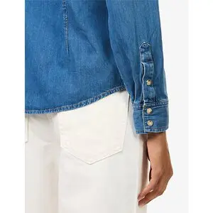 FRAME The Clementine Neck-tie Denim Shirt