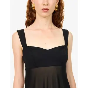 REFORMATION Nova Sweetheart Knit Top
